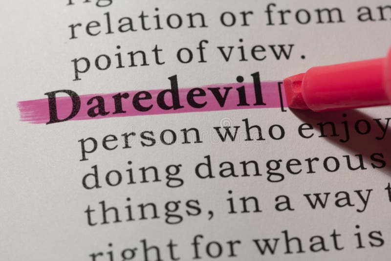 Definition of daredevil stock photo. Image of daredevil - 188109298