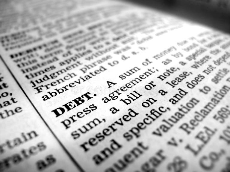 Definition of Debt stock image. Image of busted, define - 12635437