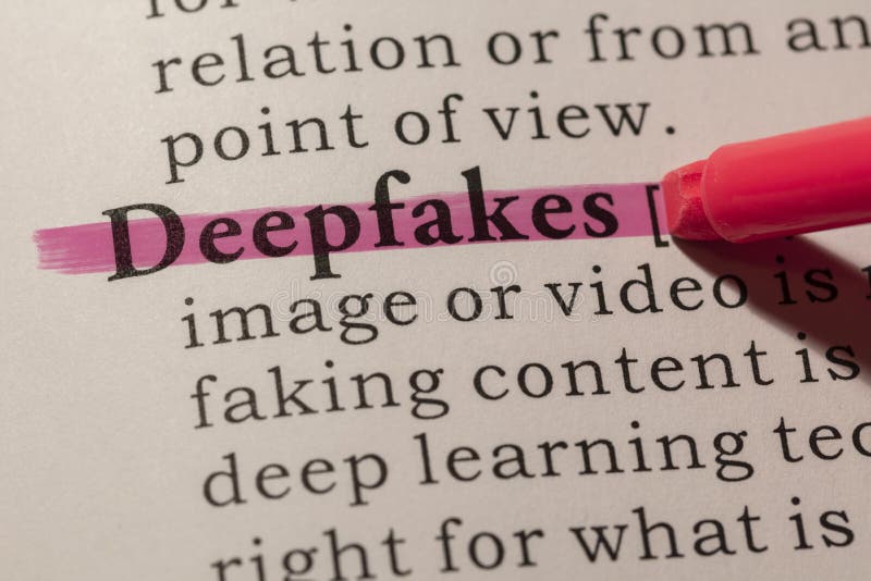 Definition of deepfakes stock photo. Image of page, definition - 188110266