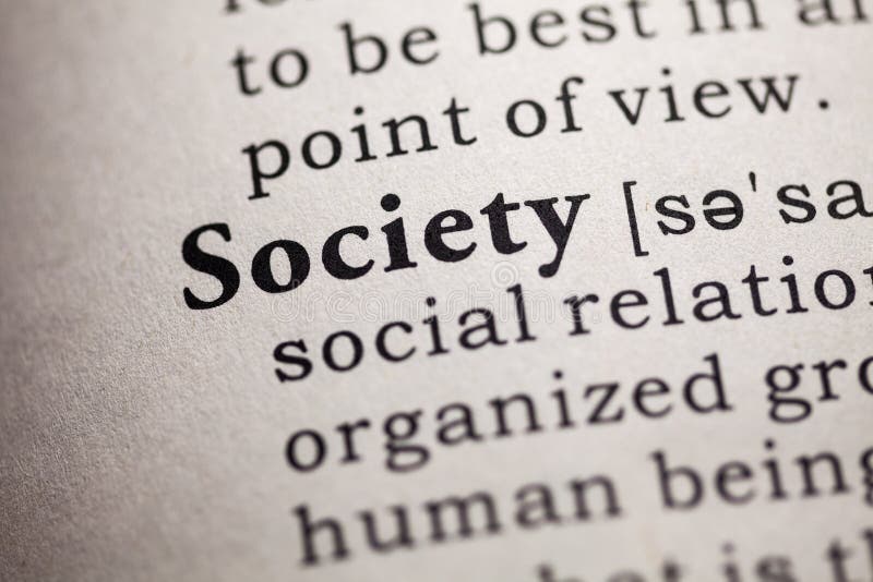 Definition Des Wortes Gesellschaft Stockfoto - Bild von buch, seite ...