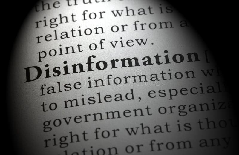 Definition of Disinformation Stock Photo - Image of white, printing ...