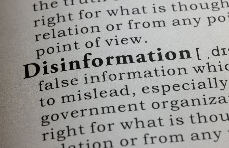 Definition of Disinformation Stock Image - Image of false ...