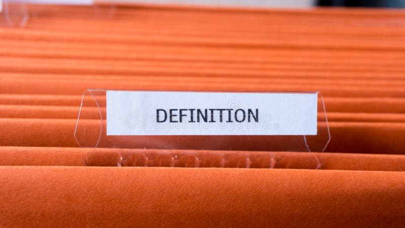 Definition Document File Keep Record in File Folder Stock Photo - Image ...