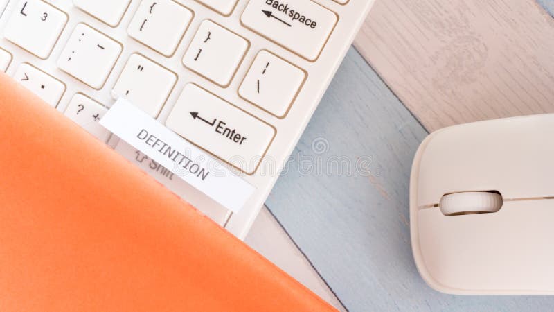 Definition Document File Keep Record in File Folder Stock Image - Image ...