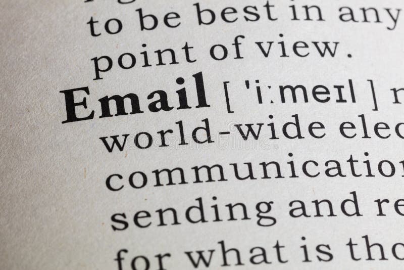 Definition of email stock photo. Image of page, close - 128085956