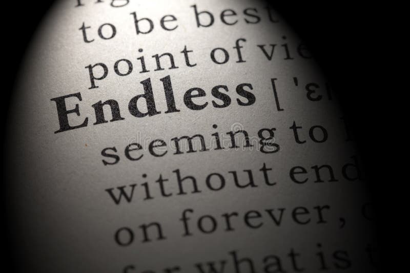 Definition of endless stock photo. Image of word, book - 138241860