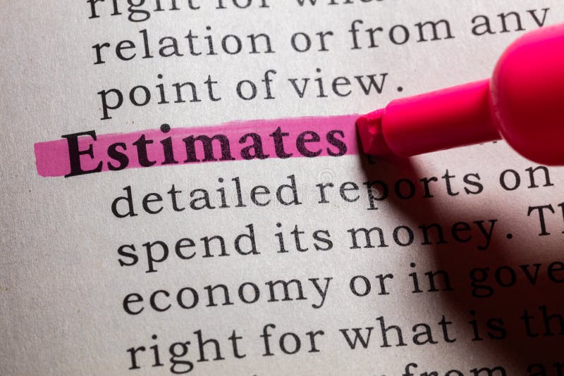 Definition Estimates Stock Photos - Free & Royalty-Free Stock Photos ...