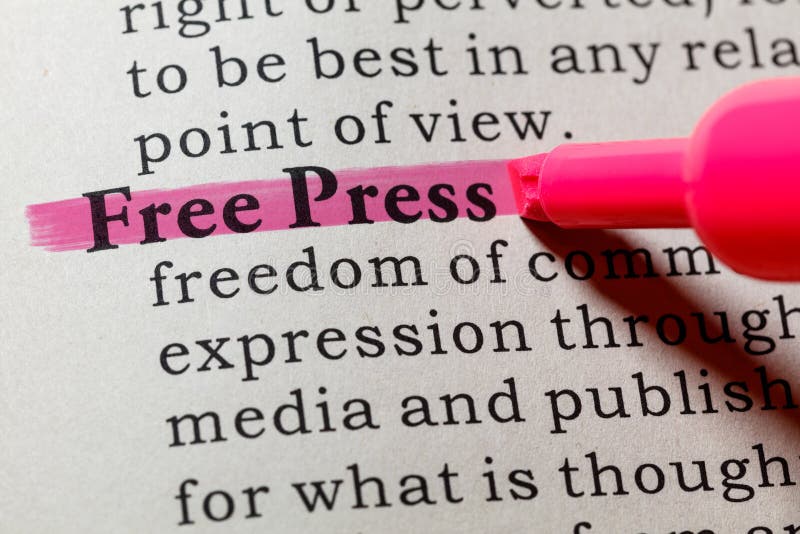 Definition of free press stock image. Image of highlighter - 87822247