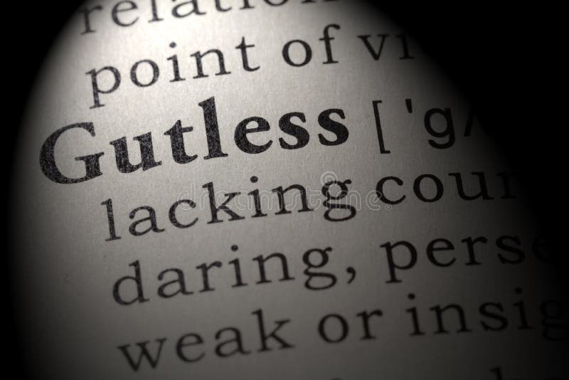 Definition of gutless stock photo. Image of book, page - 127346982