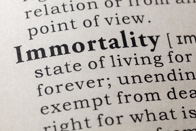 Definition of immortality stock image. Image of definition - 127347479