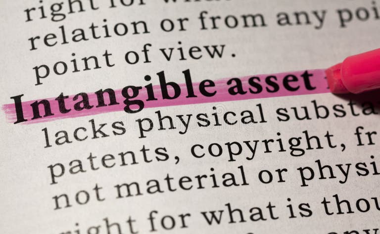 Definition of Intangible Asset Stock Image - Image of word, asset ...