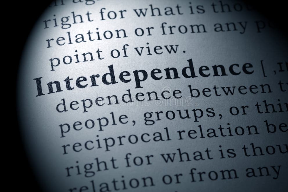 Definition of Interdependence Stock Photo - Image of light, definition ...