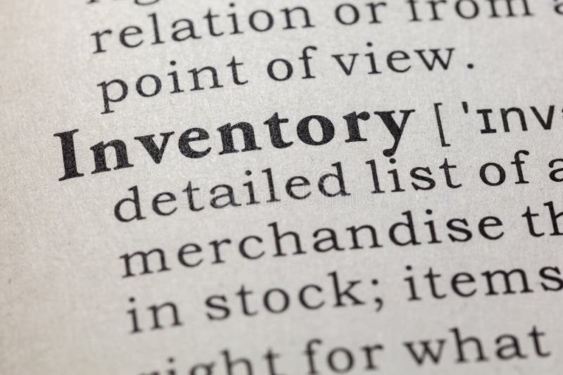 Definition of inventory stock image. Image of definition - 138241477