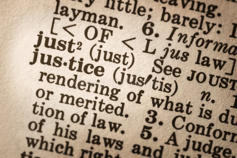Definition of the Word Justice Stock Photo - Image of definition ...