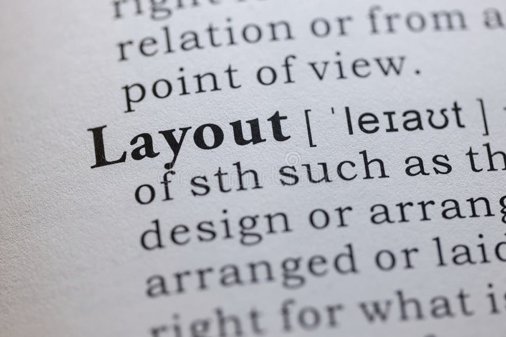 Definition of layout stock image. Image of layout, concept - 233044207