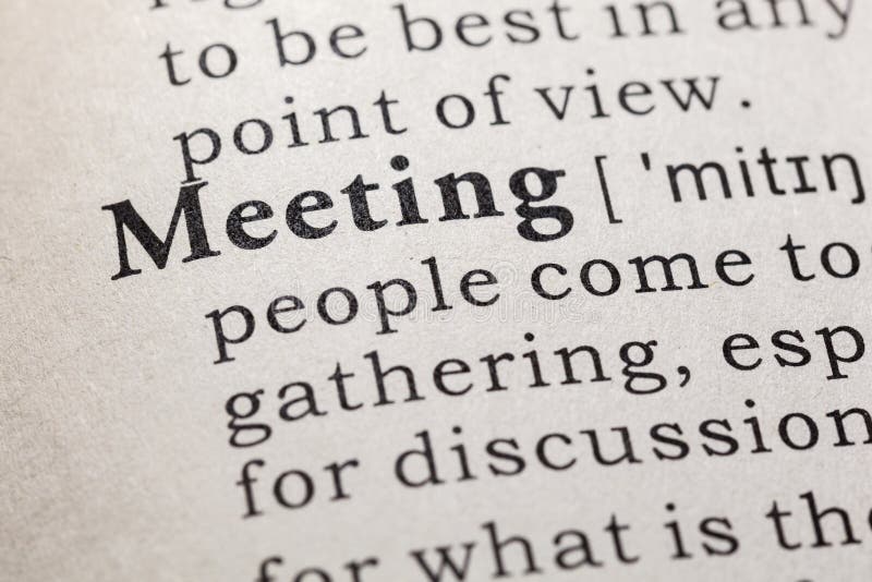 Definition of meeting stock image. Image of printing - 138241723