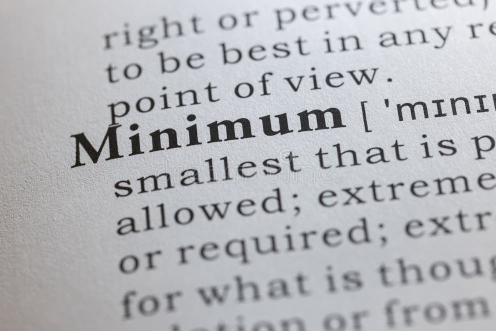 Definition of minimum stock photo. Image of minimum - 232349008