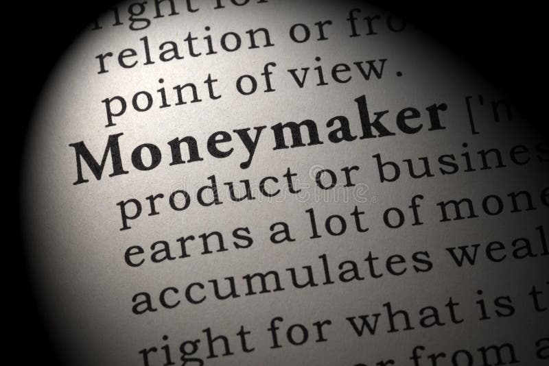 Definition of moneymaker stock photo. Image of definition - 95733268