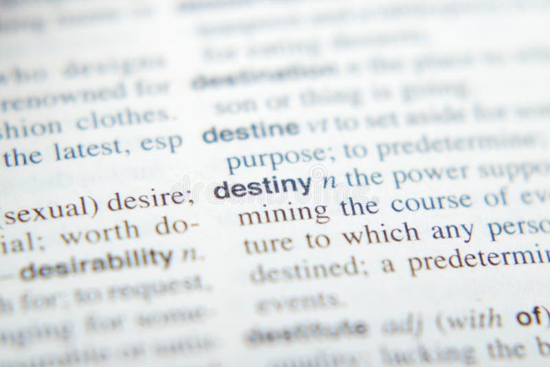 The Explanation of Destiny in Dictionary Stock Image - Image of detail ...
