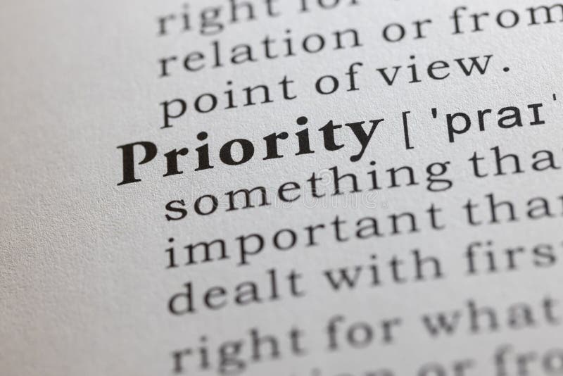 Definition of priority stock photo. Image of book, page - 232348778