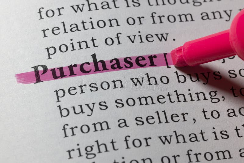 Definition of purchaser stock photo. Image of markers - 230872696