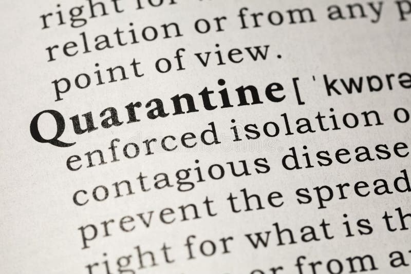 Dictionary - Quarantine Word Definition Stock Image - Image of ...