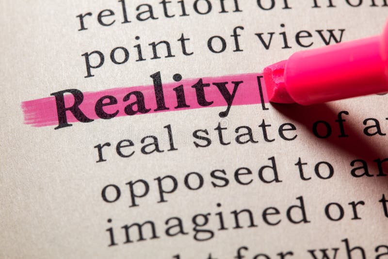 Definition of reality stock photo. Image of highlighter - 124010252