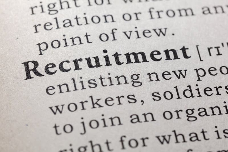 Definition of recruitment stock image. Image of definition - 138241589