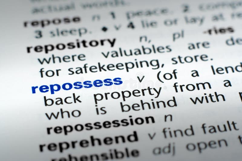 Definition of Repossess stock photo. Image of bankrupt - 6427652