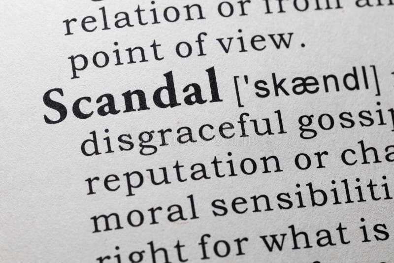 Definition of scandal stock photo. Image of closeup - 135385570