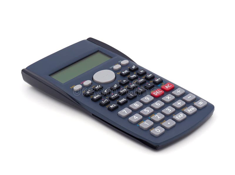 Scientific Calculator Isolated on White Background Stock Image - Image ...