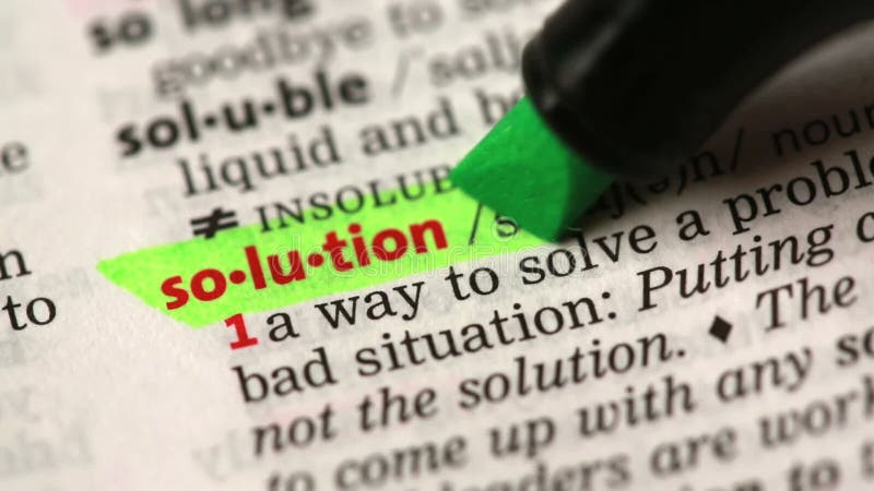 Definition of solution stock footage. Video of black - 40059068