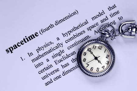 Definition of Spacetime and Pocket Watch Stock Photo - Image of ...