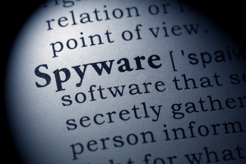Definition of spyware stock photo. Image of definition - 85996744
