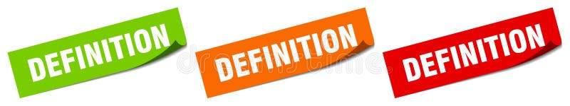 Definition Sticker. Definition Square Isolated Sign Stock Vector ...