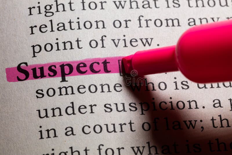 Suspect Word Cloud and Hand with Marker Concept Stock Photo - Image of ...