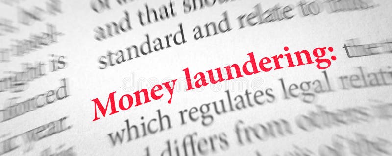 Definition of the Term Money Laundering Stock Image - Image of ...