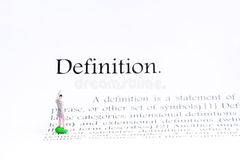 Definition Text Focus on White Background Stock Image - Image of paper ...