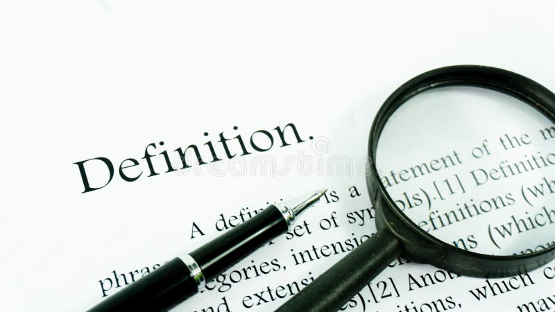 Definition Text Focus Word on White Background Stock Image - Image of ...
