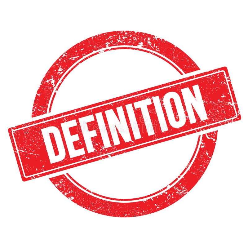 DEFINITION Text on Red Grungy Round Stamp Stock Illustration ... DEFINITION Text on Red Grungy Round Stamp Stock Illustration ...