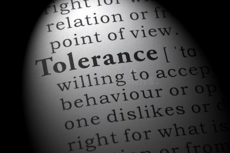Definition of tolerance stock photo. Image of closeup - 230872720
