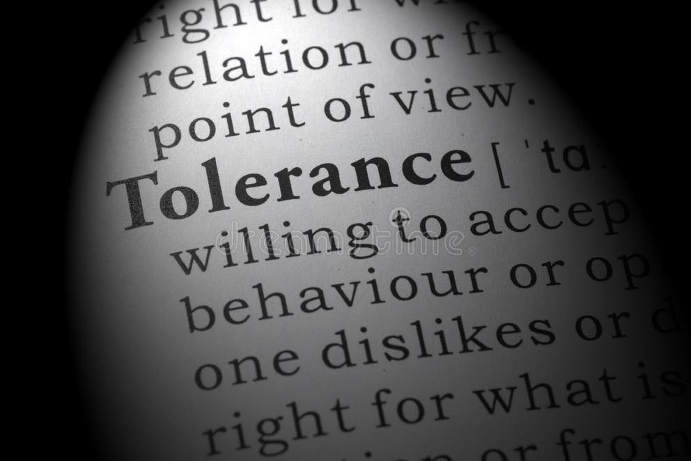 Definition of tolerance stock photo. Image of closeup - 230872720