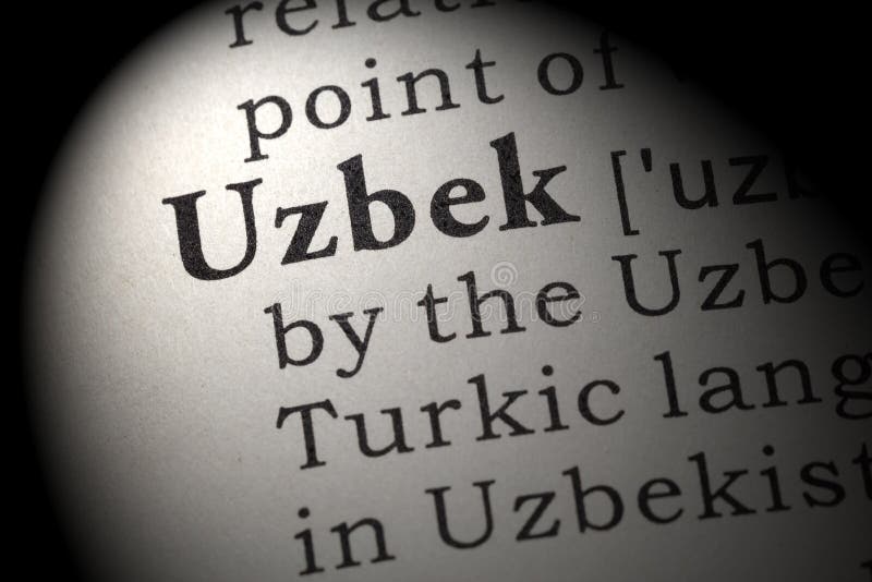 Definition of Uzbek stock photo. Image of language, printing - 95542098