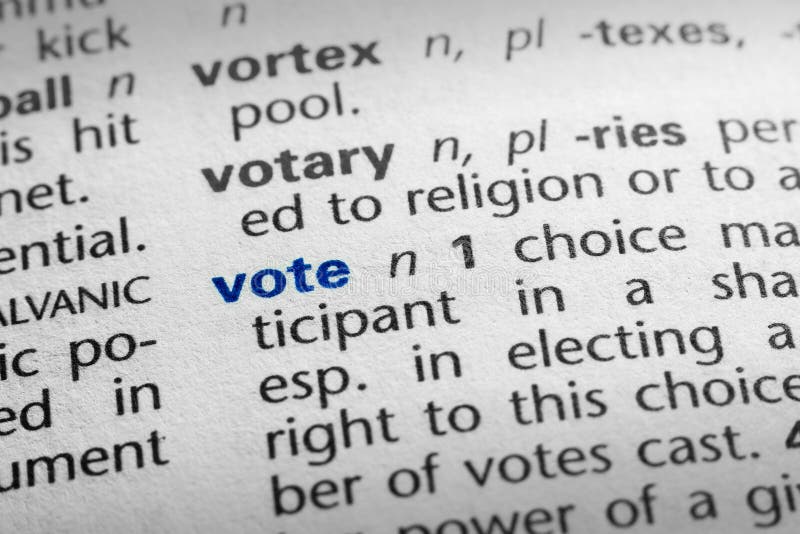 Definition of Vote stock photo. Image of voting, highlight - 9568358