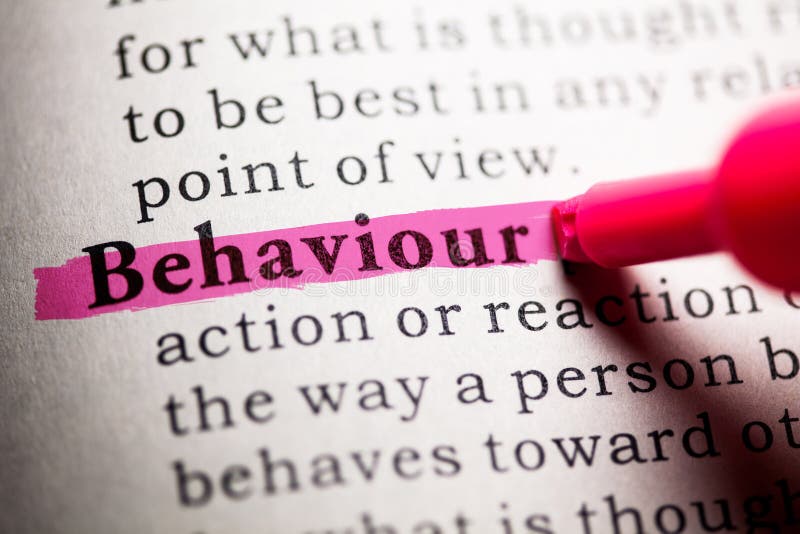 Definition of the Word Behaviour Stock Photo - Image of book ...