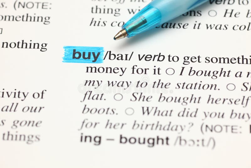 Definition Word Buy in Dictionary Stock Photo - Image of definition ...