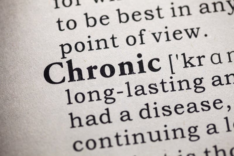 Definition of the Word Chronic Stock Photo - Image of definition, book ...
