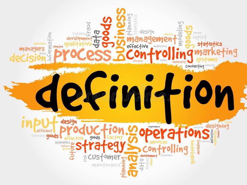 DEFINITION Word Cloud Collage Stock Illustration - Illustration of ...