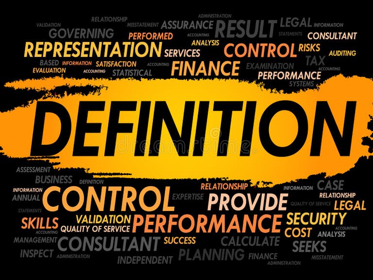 DEFINITION word cloud stock illustration. Illustration of bright ...