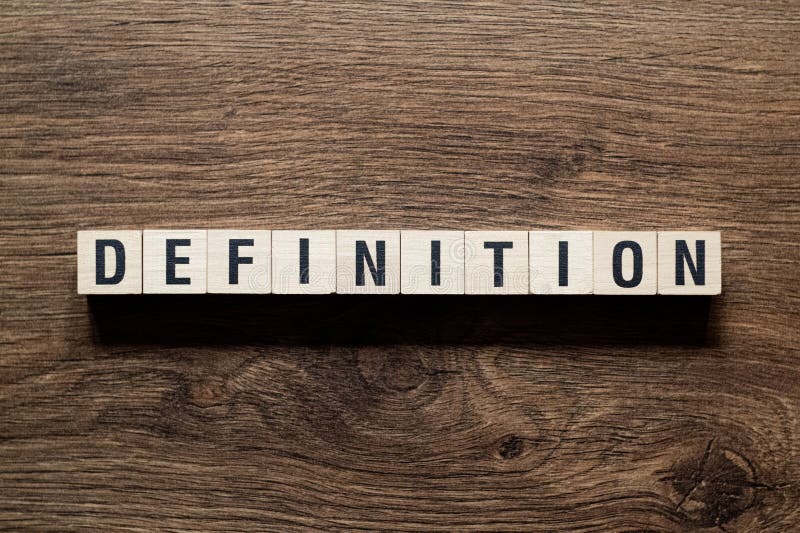 Definition - Word Concept on Building Blocks, Text Stock Illustration ...
